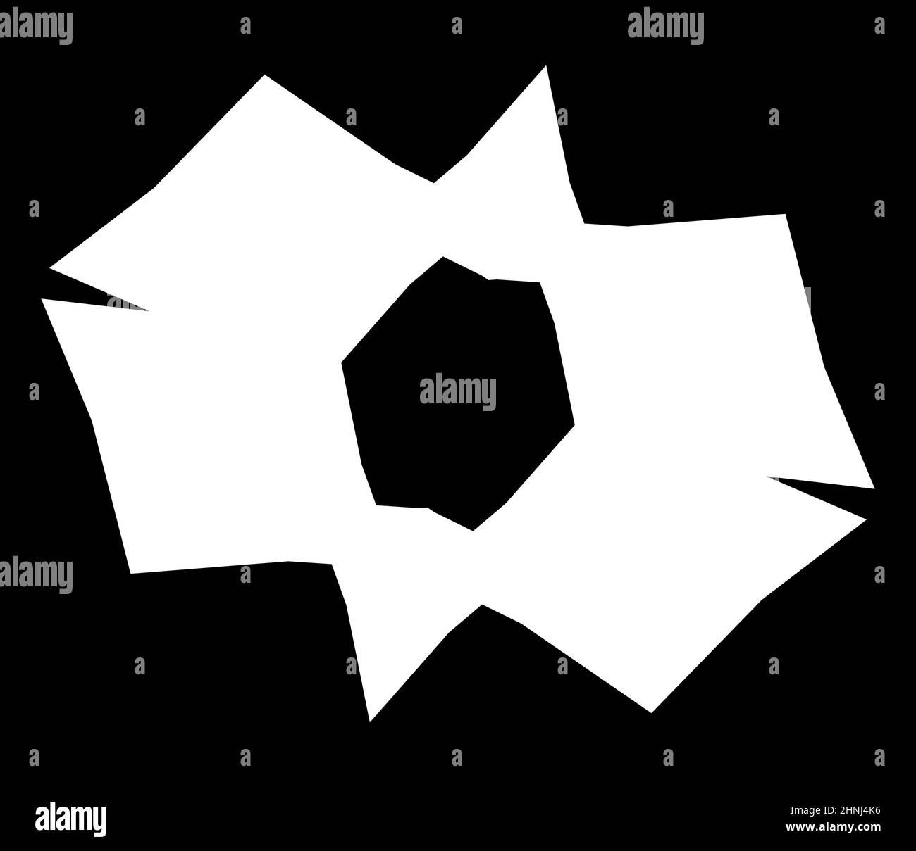 Simple abstract geometric form(s), shape(s). Random, angular vetor ...