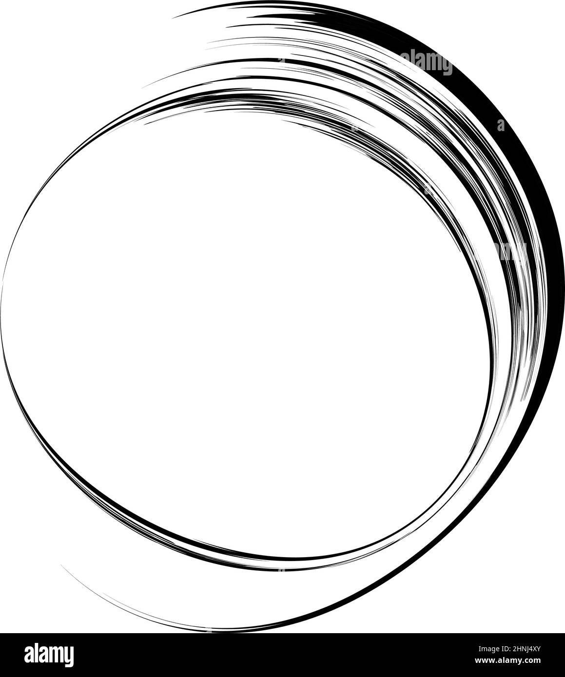 Paintbrush, paint stroke circle element - stock vector illustration ...