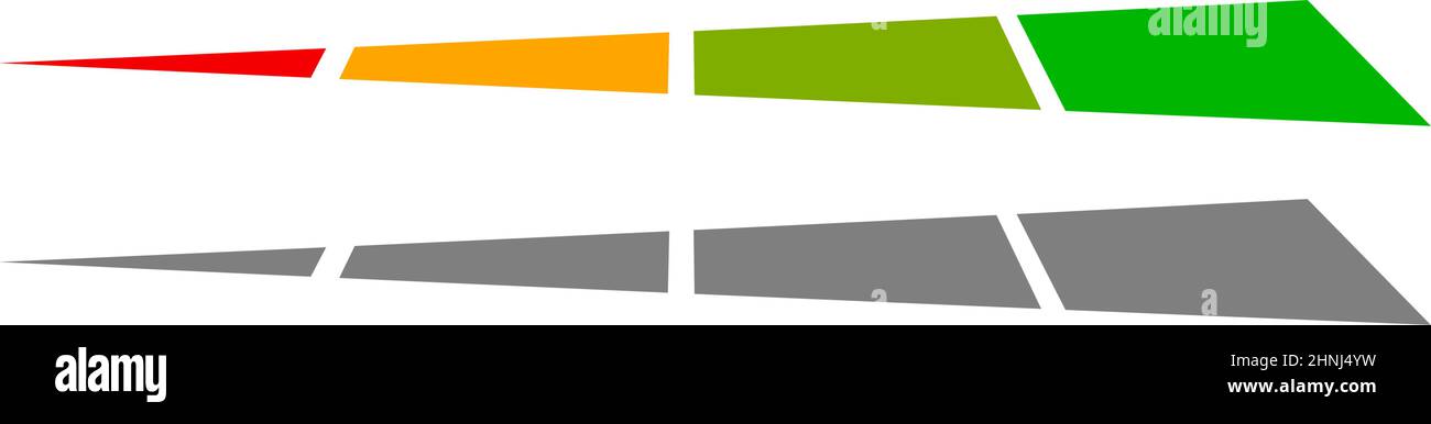 Level, progress bar, indicator. Low-high progression, guage, meter and ...