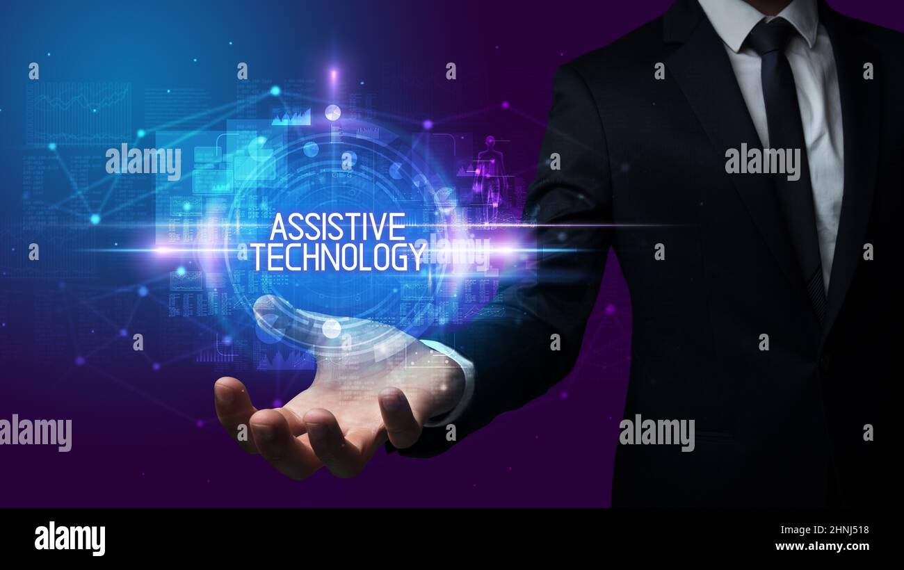 Man hand holding digital technology concept Stock Photo - Alamy