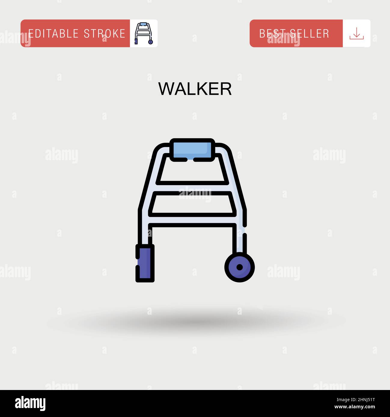 Walker Simple vector icon Stock Vector Image & Art - Alamy