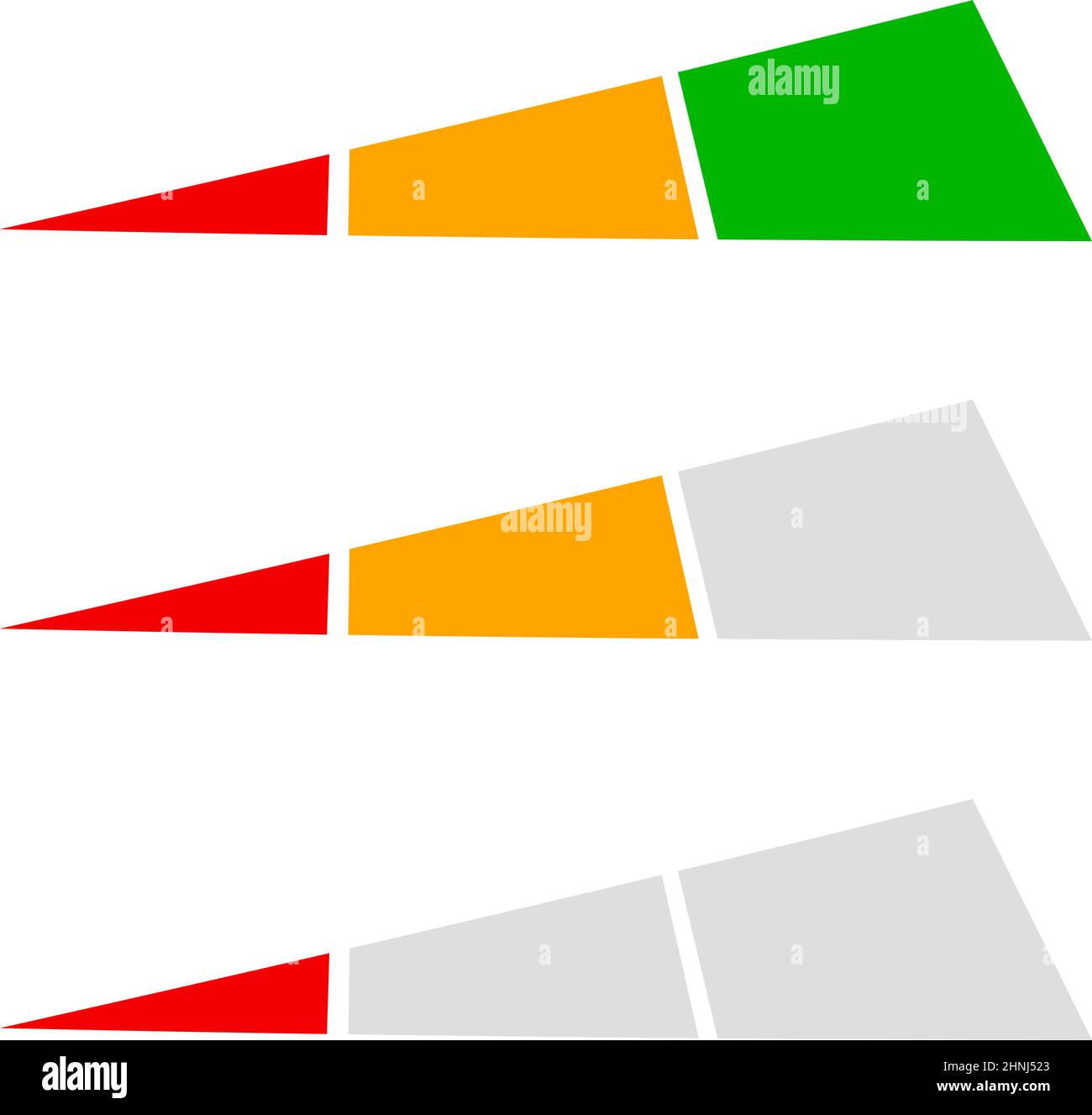 Level, progress bar, indicator. Low-high progression, guage, meter and scale. Benchmark ...