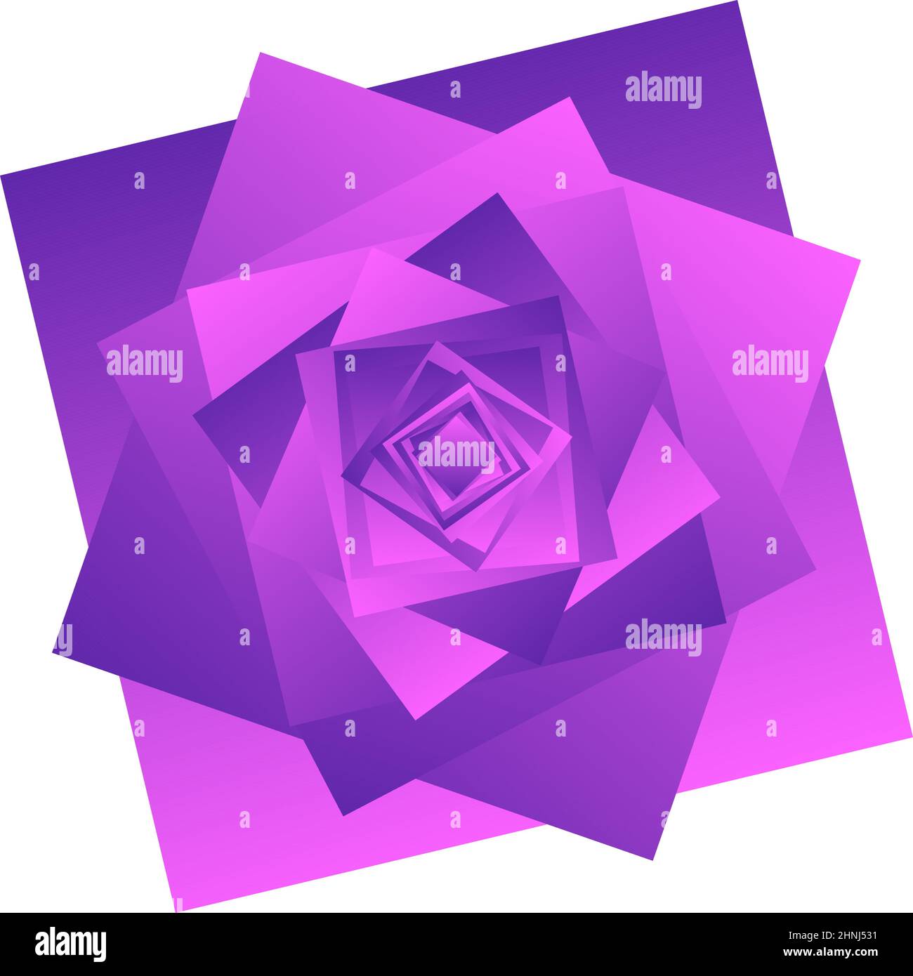 Geometric square design shape with random shaded, gradient fill - stock ...