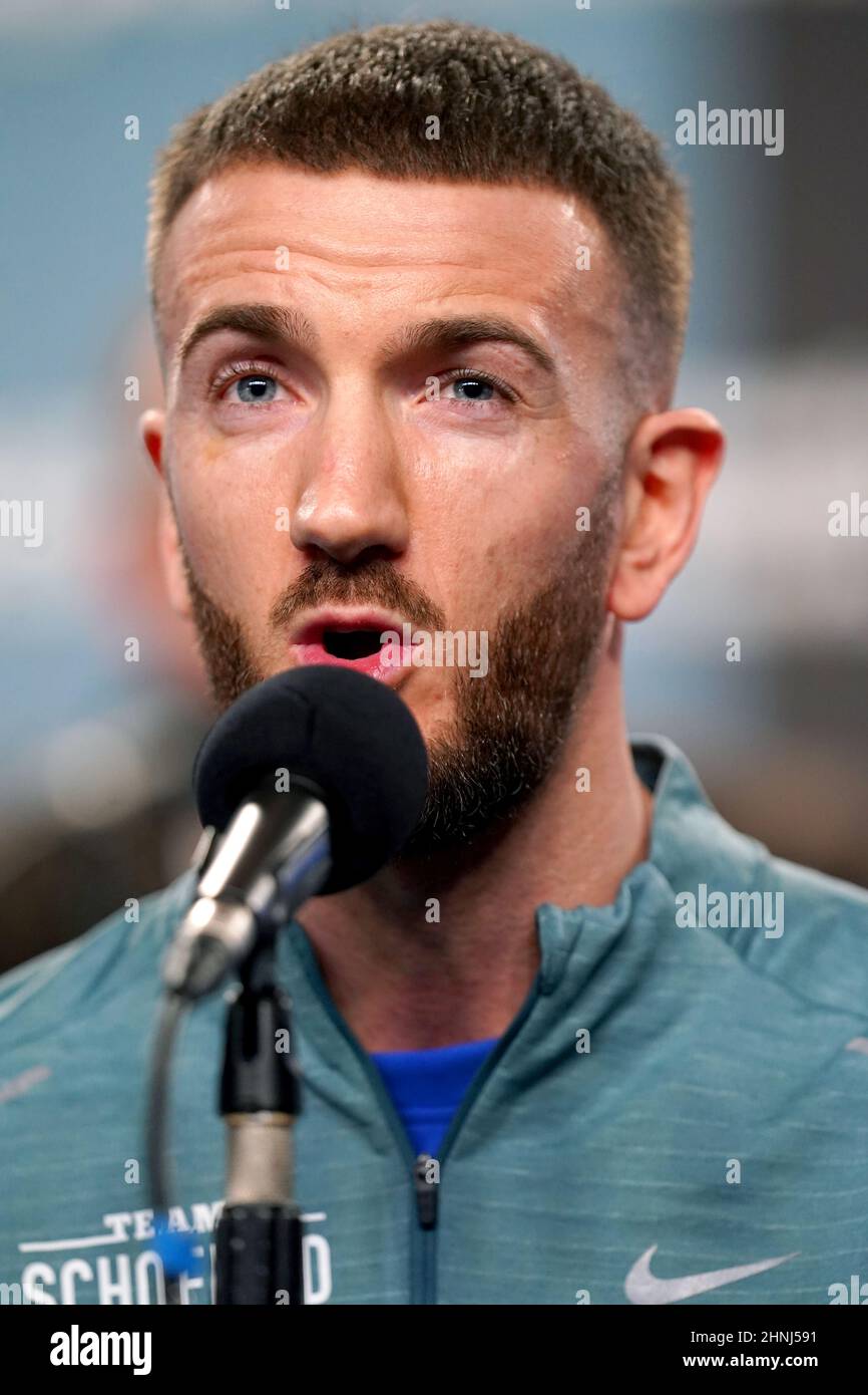 Charlie Schofield during a press conference at the Exchange Hall ...