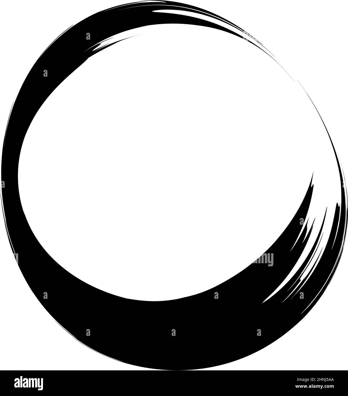 Paintbrush, paint stroke circle element - stock vector illustration ...