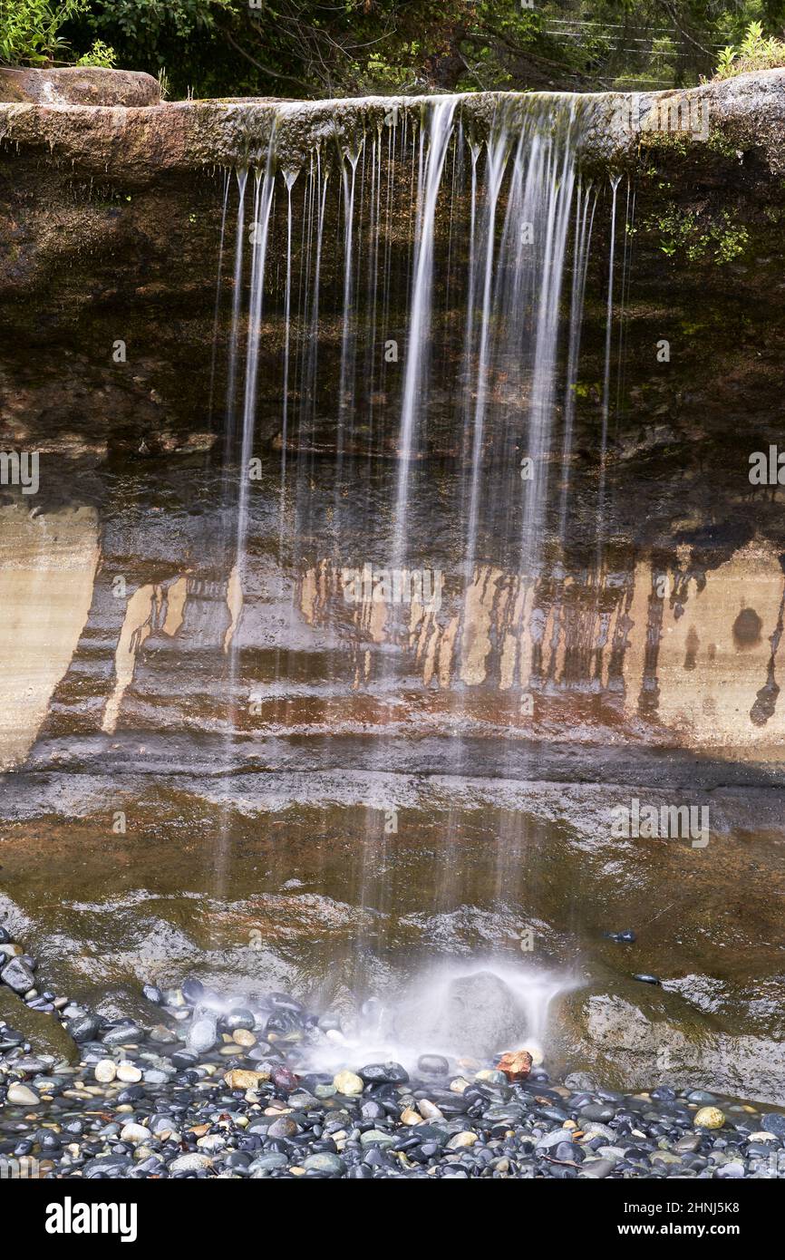 Summer waterfall at the ocean beach Stock Photo - Alamy
