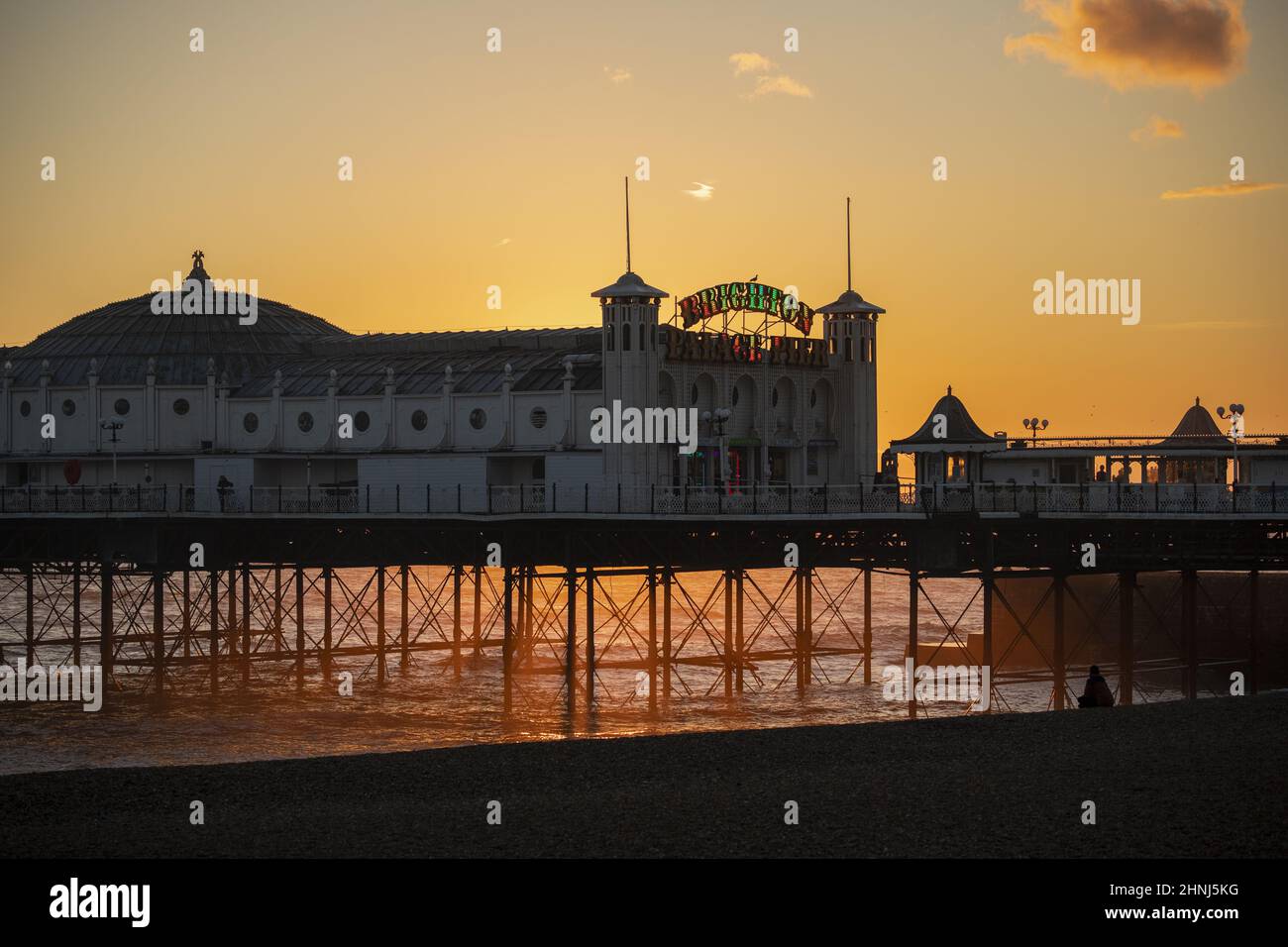 Brighton Pier at sunset twilight Stock Photo - Alamy