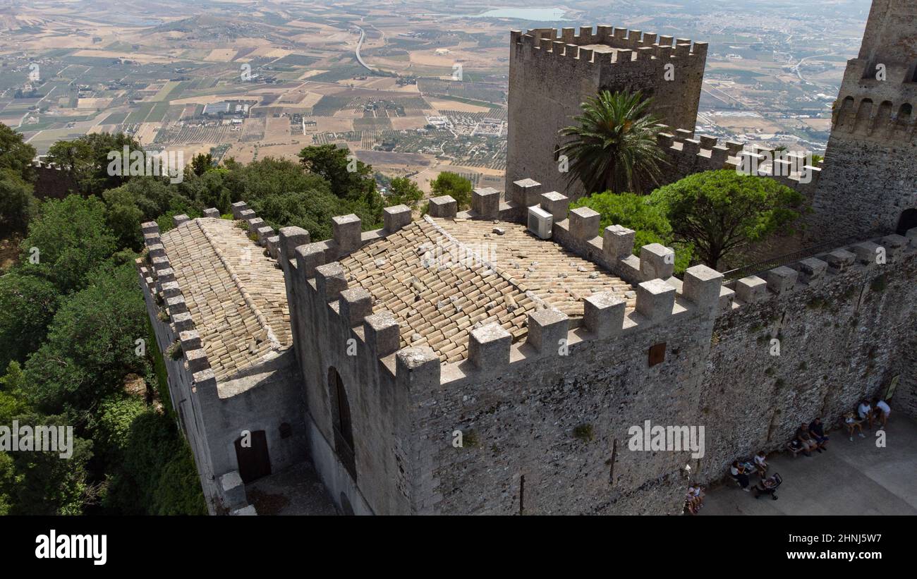 Europe,Italy, Sicily, Erice, Castle of Venus Stock Photo - Alamy