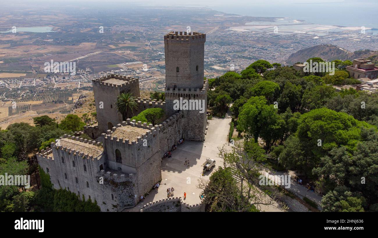 Europe,Italy, Sicily, Erice, Castle of Venus Stock Photo - Alamy