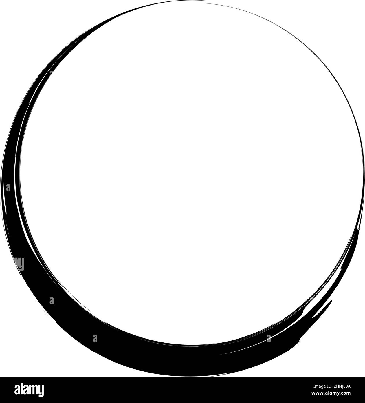 Paintbrush, paint stroke circle element - stock vector illustration ...