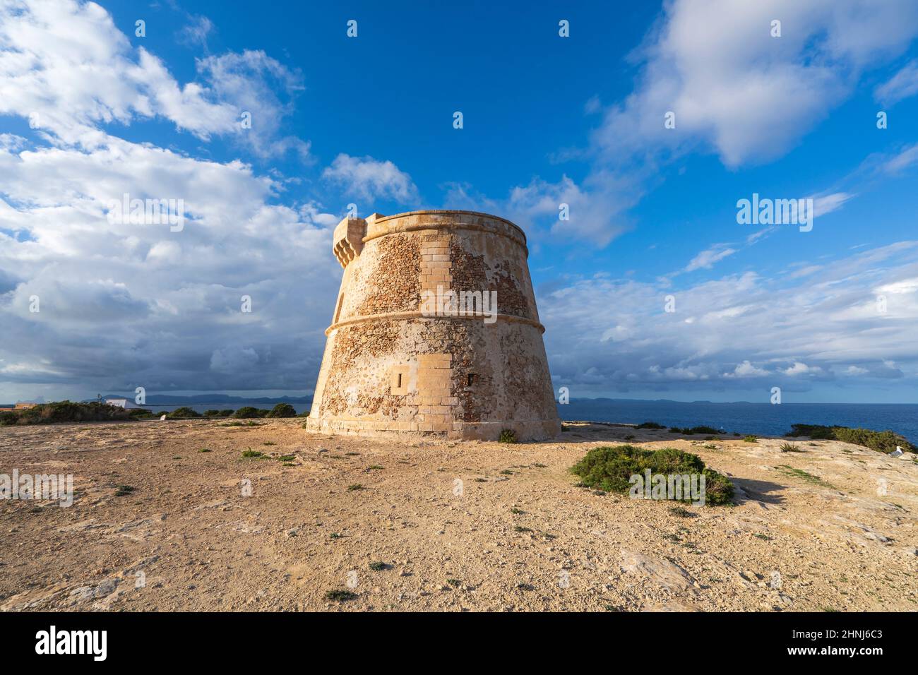 Torre de sa Punta Prima tower, Balearis Islands, Formentera, Spain ...