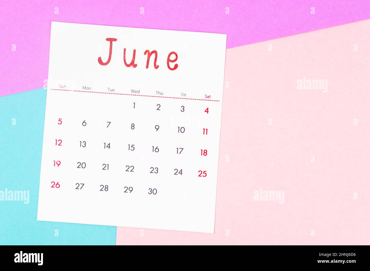 June 2022 Calendar Background