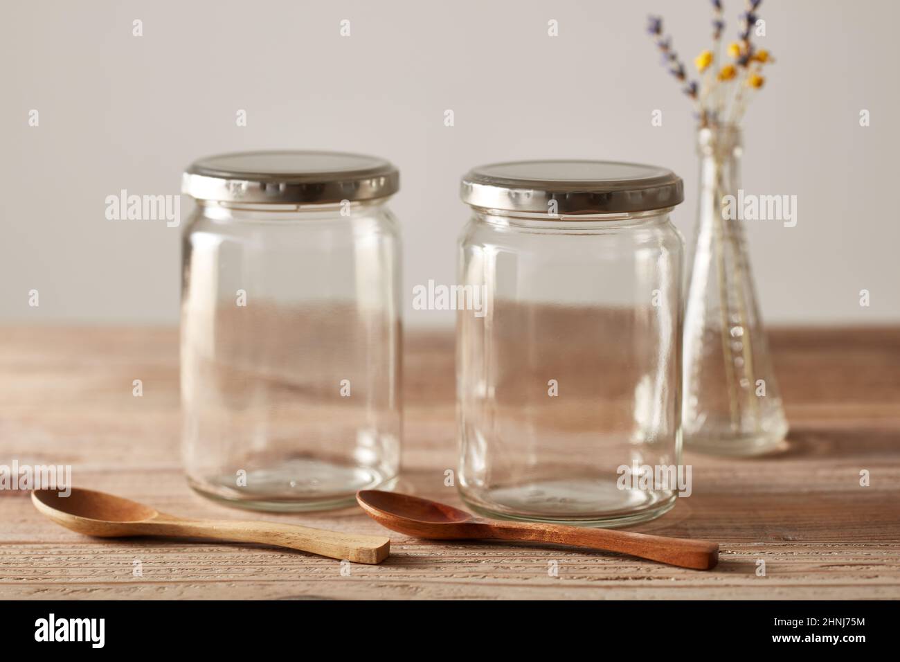 Two Empty Jars Stock Photo - Alamy