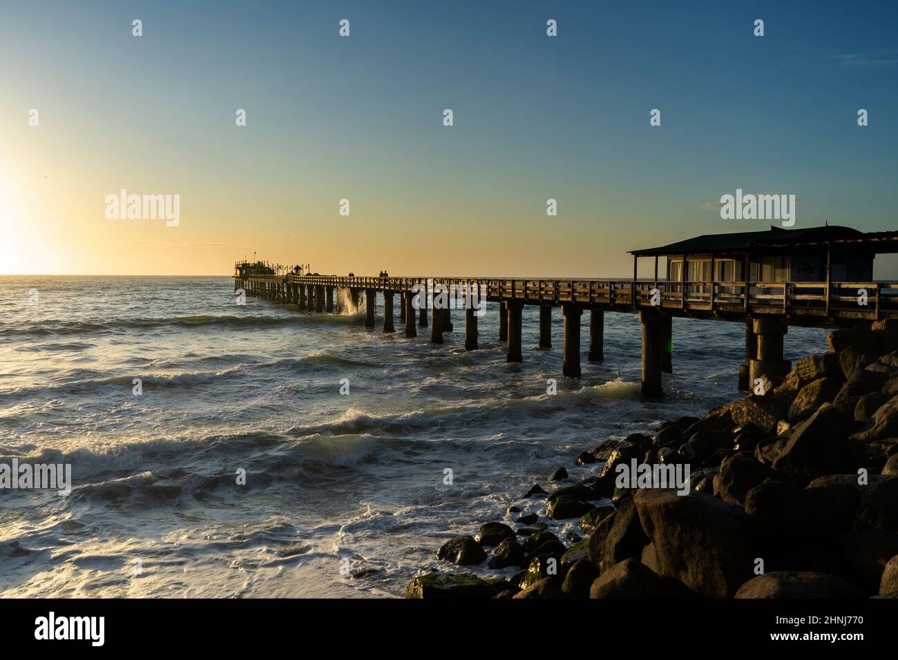 Long wooden jetty hi-res stock photography and images - Alamy