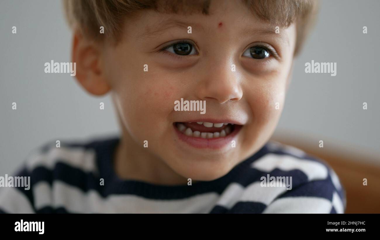 One cute little boy child portrait face Stock Photo - Alamy
