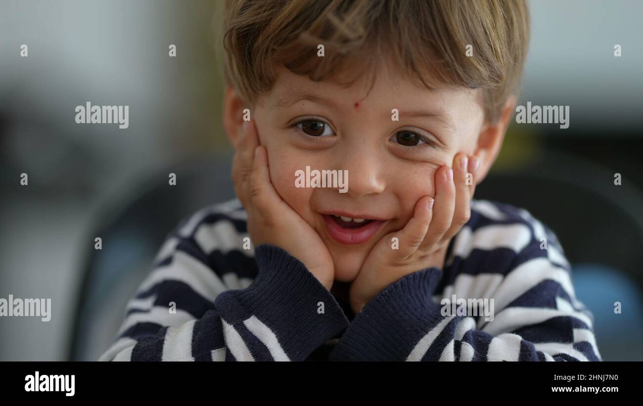One cute toddler child portrait being adorable small boy Stock Photo ...