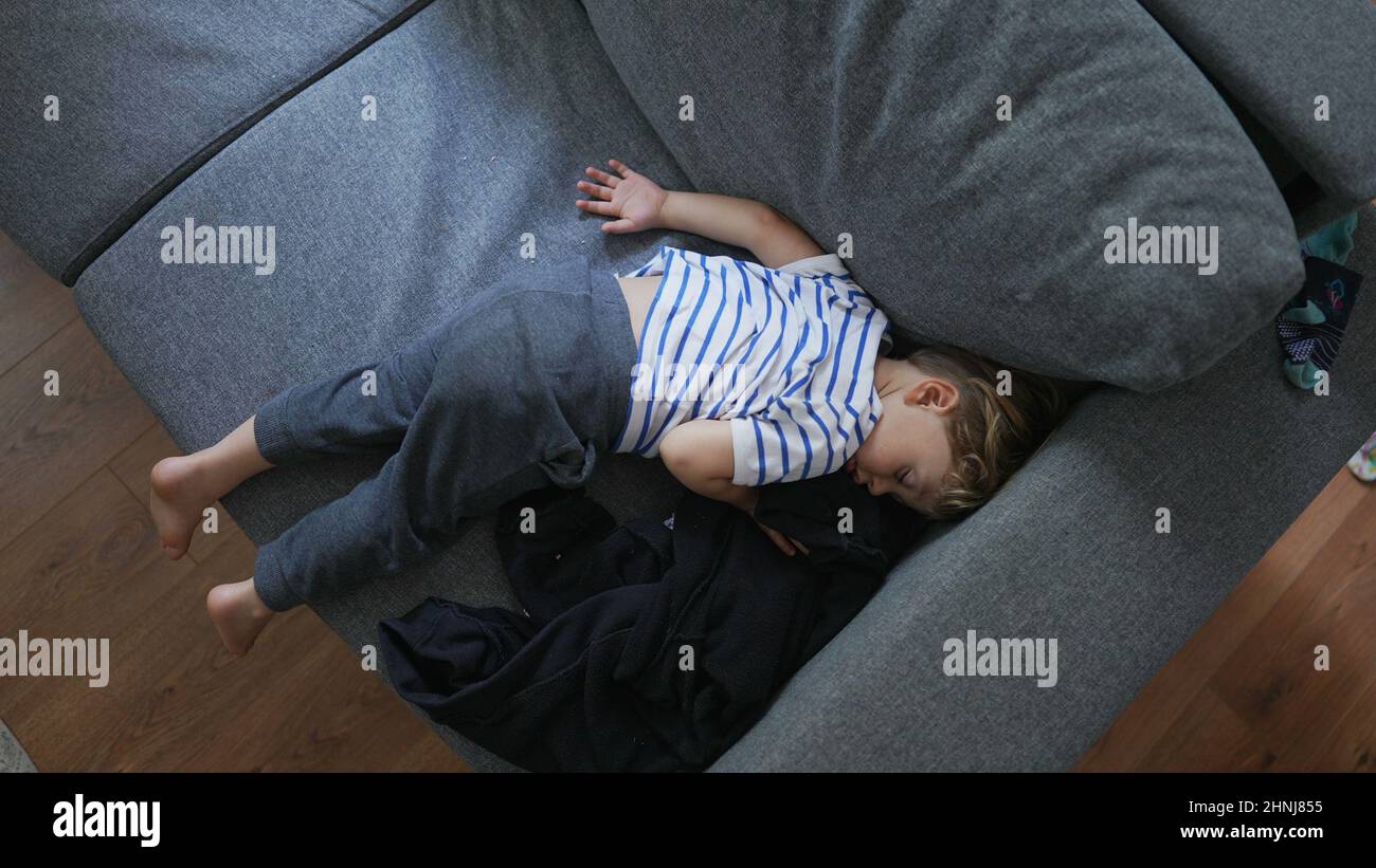 Small boy napping on sofa child sleeping on couch Stock Photo - Alamy
