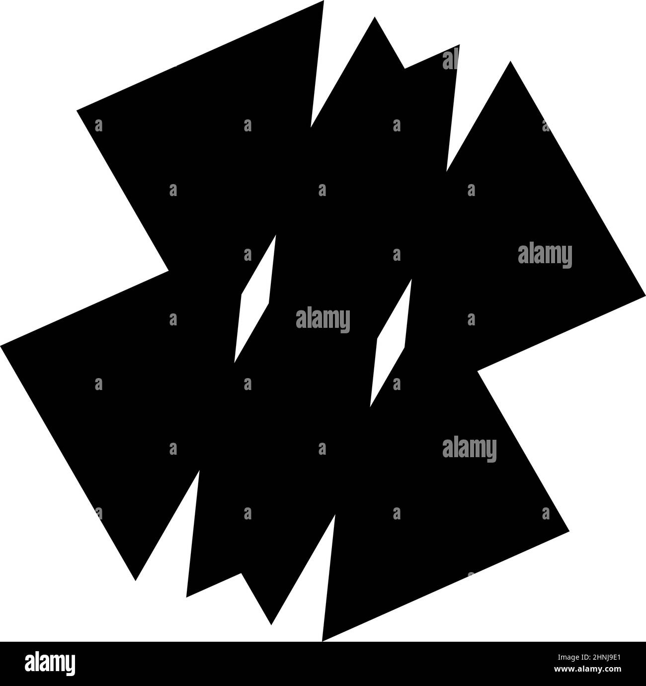 Simple abstract geometric form(s), shape(s). Random, angular vetor ...