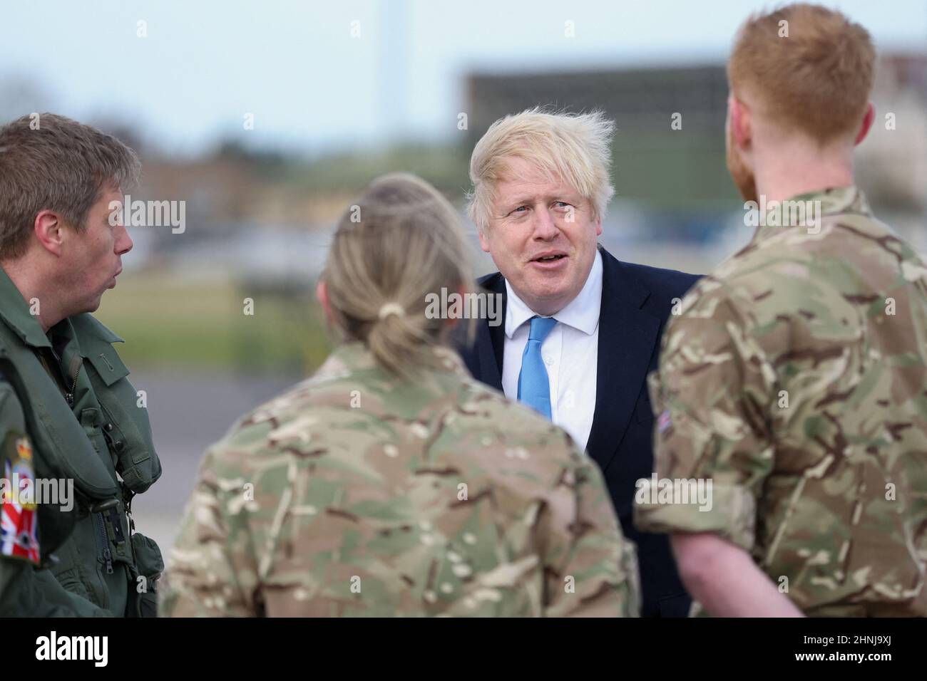 Prime Minister Boris Johnson during his visit to Royal Air Force ...