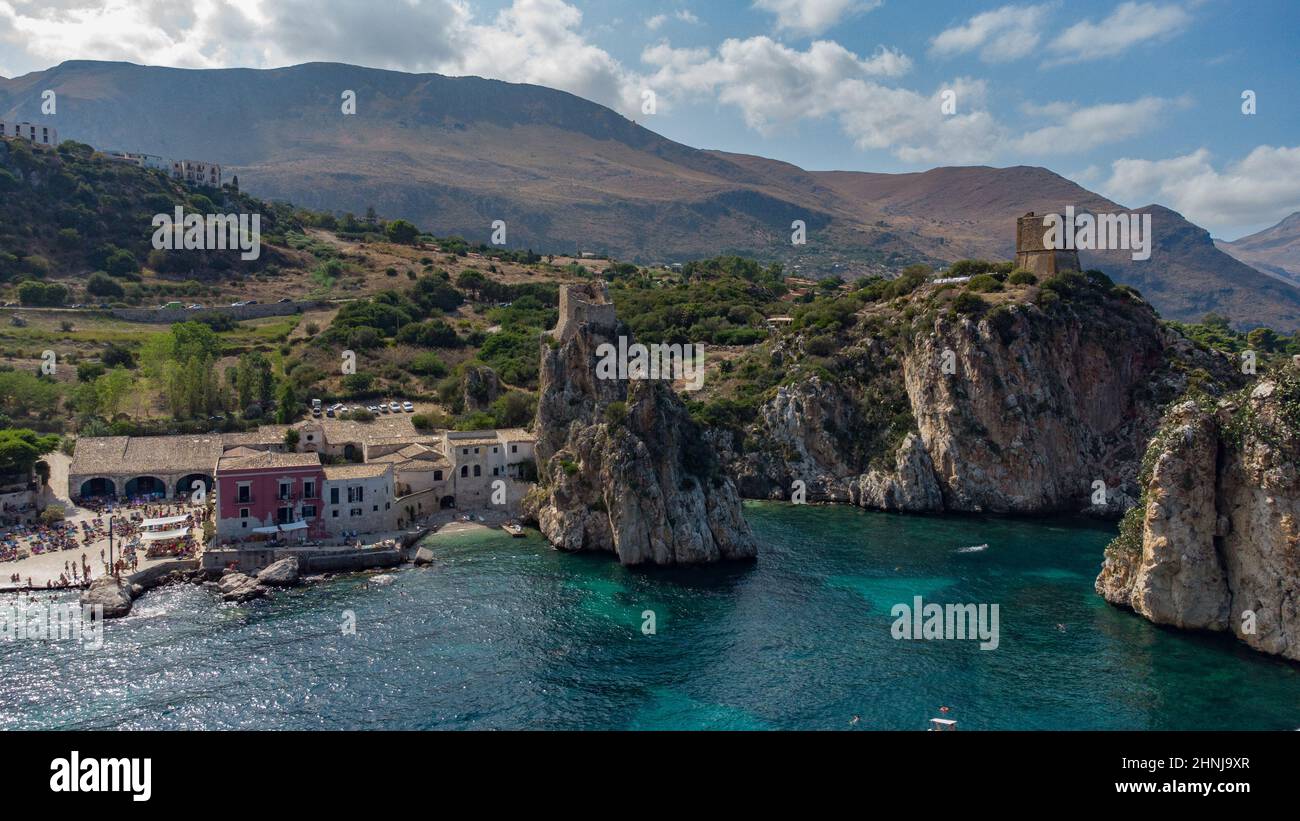 Europe, Italy, Sicily, Lo Zingaro Natural Reserve, Scopello's Tonnara ...