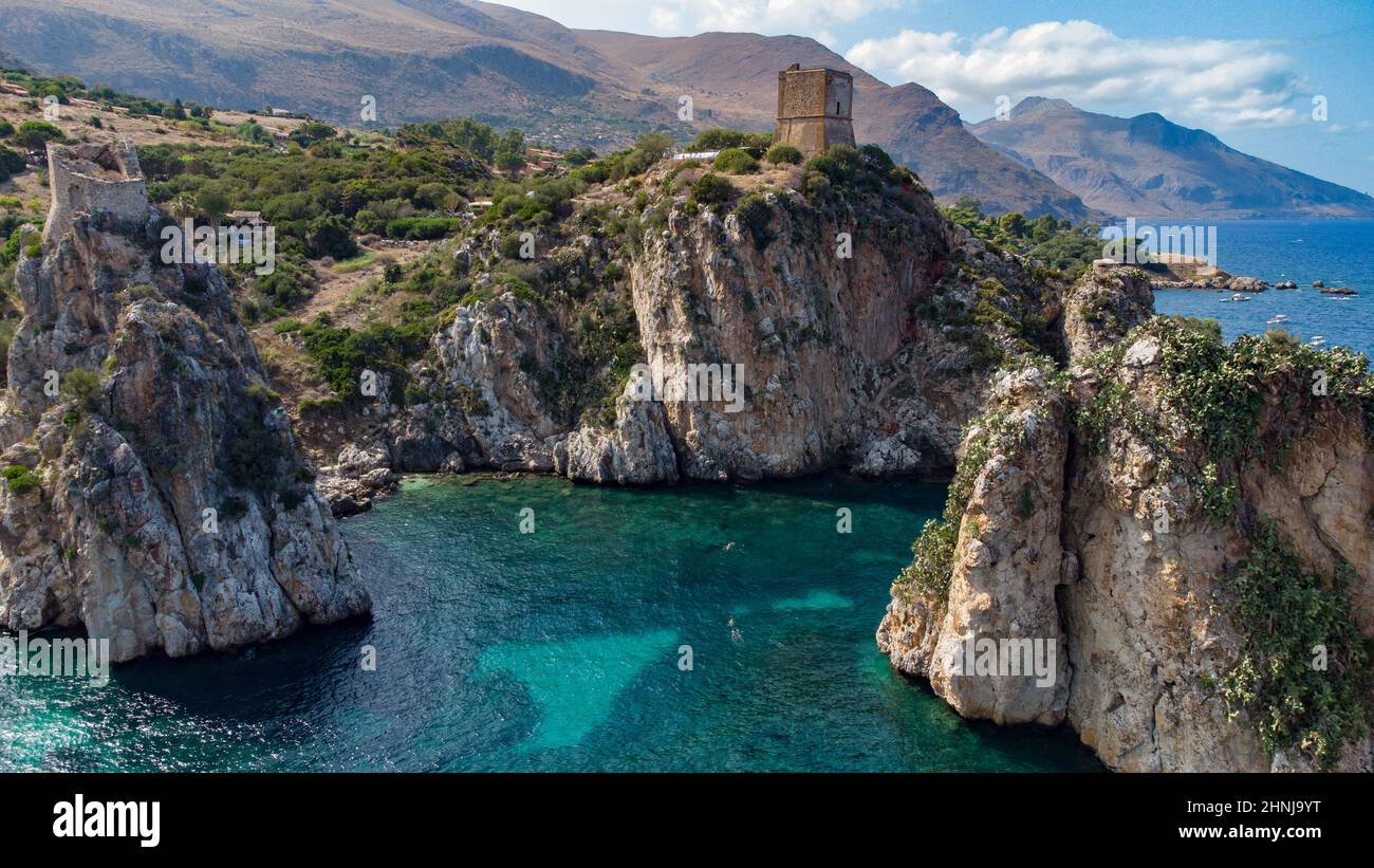 Europe, Italy, Sicily, Lo Zingaro Natural Reserve, Scopello's Tonnara ...