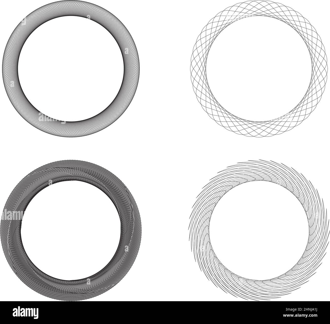 Geometric Circular abstract motif, icon, symbol. Radial, radiating ...