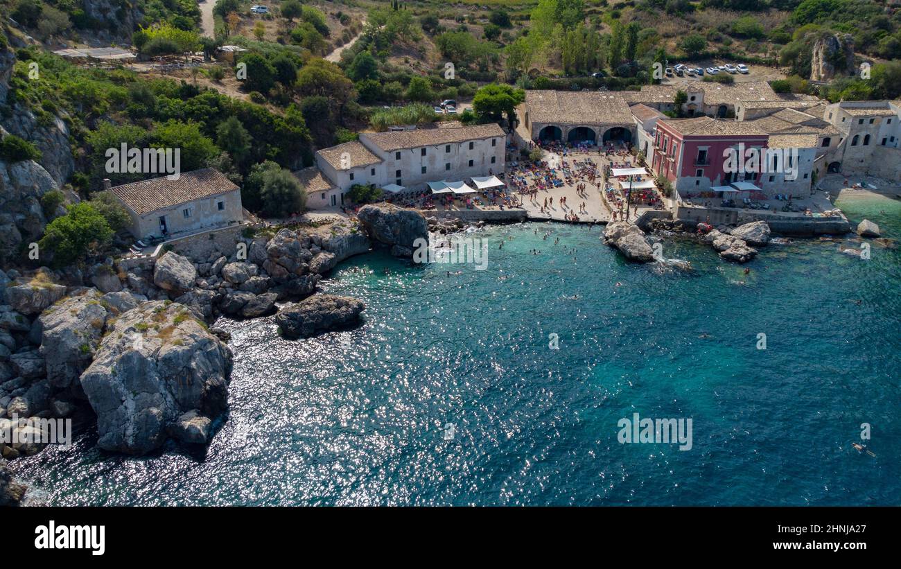 Europe, Italy, Sicily, Lo Zingaro Natural Reserve, Scopello's Tonnara ...