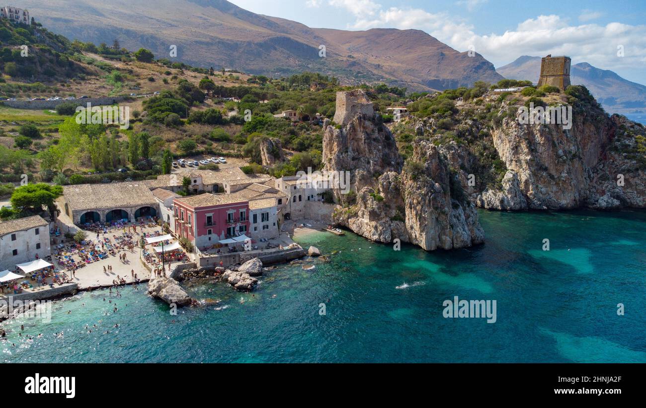 Europe, Italy, Sicily, Lo Zingaro Natural Reserve, Scopello's Tonnara ...