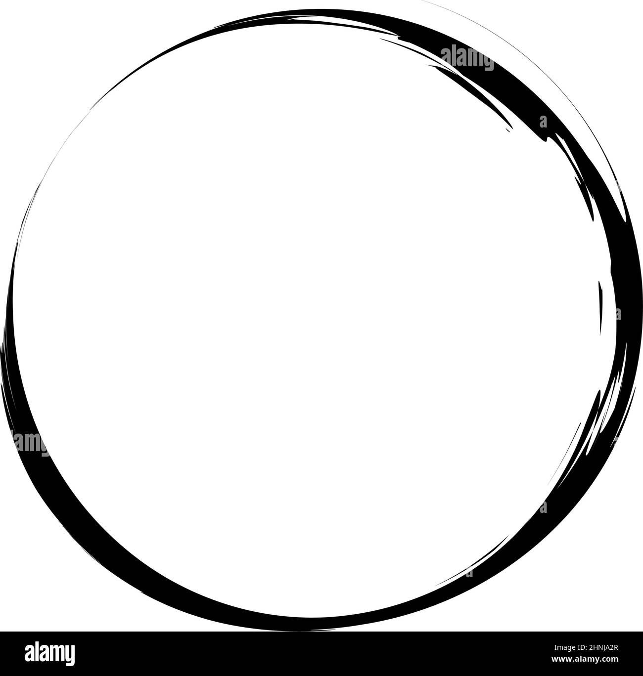 Paintbrush, paint stroke circle element - stock vector illustration ...