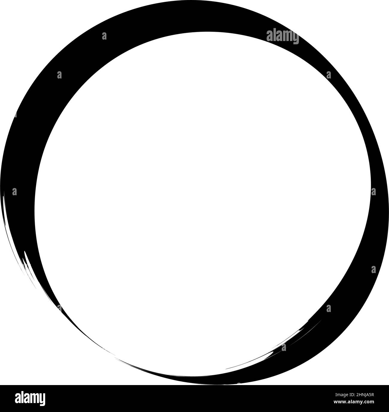 Paintbrush, paint stroke circle element - stock vector illustration ...