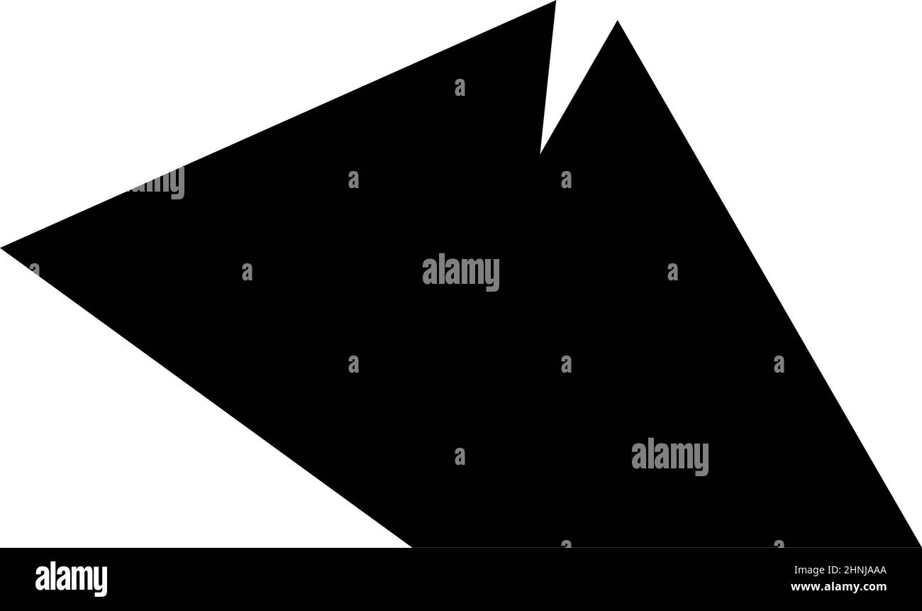 Simple abstract geometric form(s), shape(s). Random, angular vetor ...