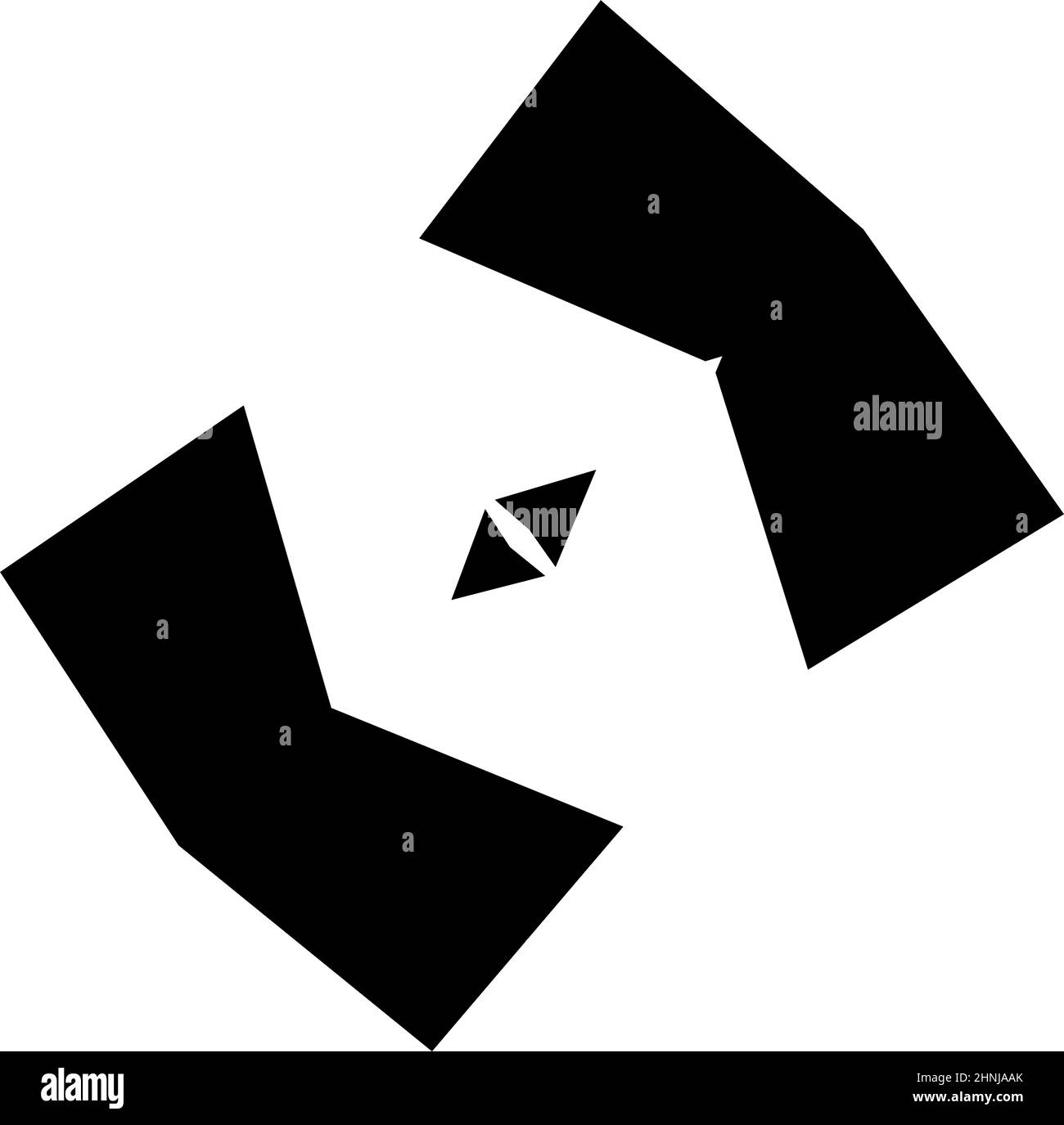 Simple abstract geometric form(s), shape(s). Random, angular vetor ...