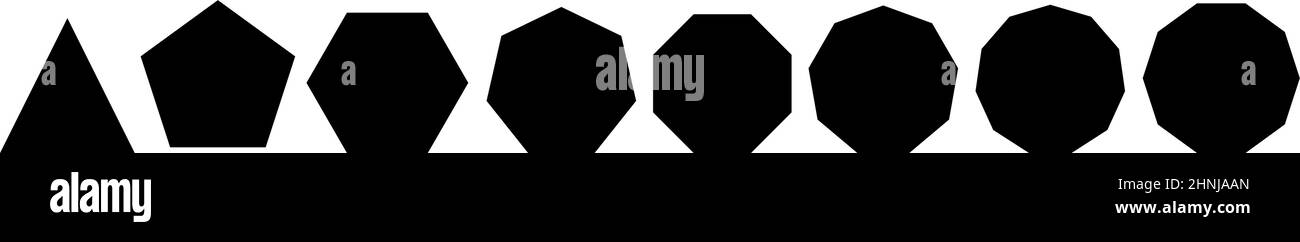 Basic shapes, polygons set elements - stock vector illustration, clip ...