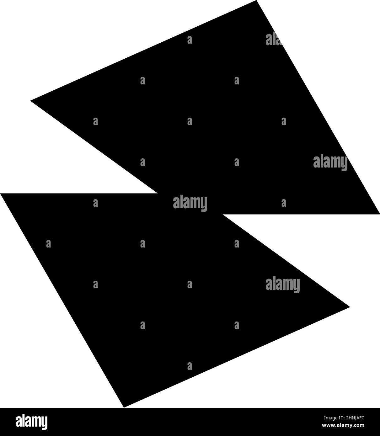 Simple abstract geometric form(s), shape(s). Random, angular vetor ...