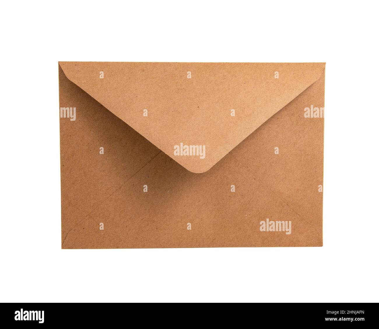 Craft brown paper envelope for mail isolated on the white background ...