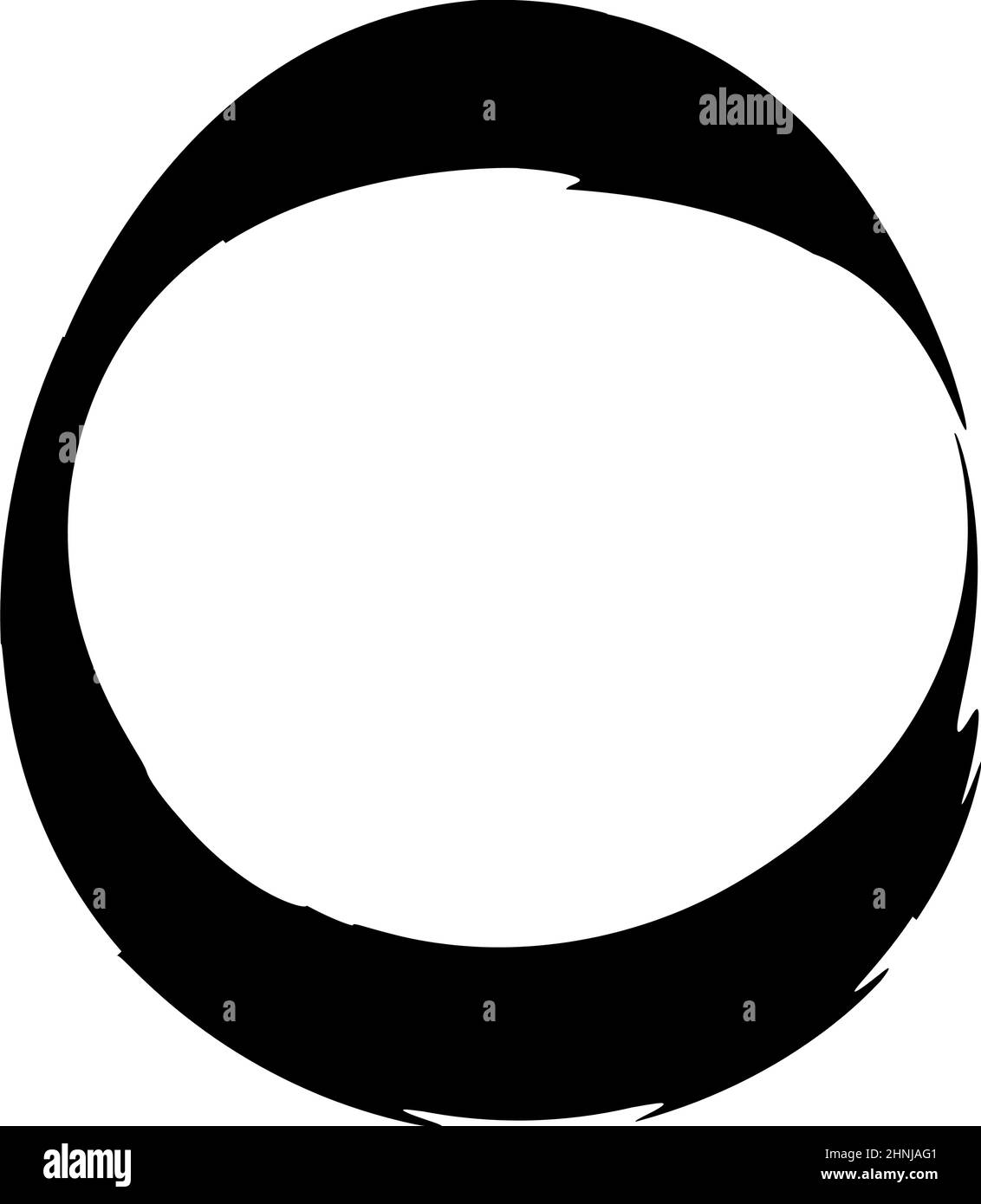 Paintbrush, paint stroke circle element - stock vector illustration ...