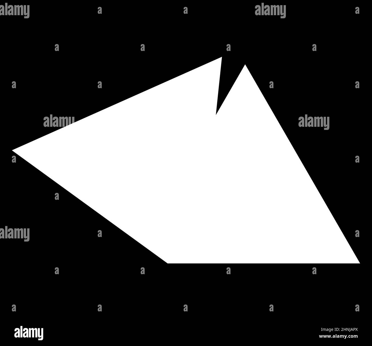 Simple abstract geometric form(s), shape(s). Random, angular vetor ...