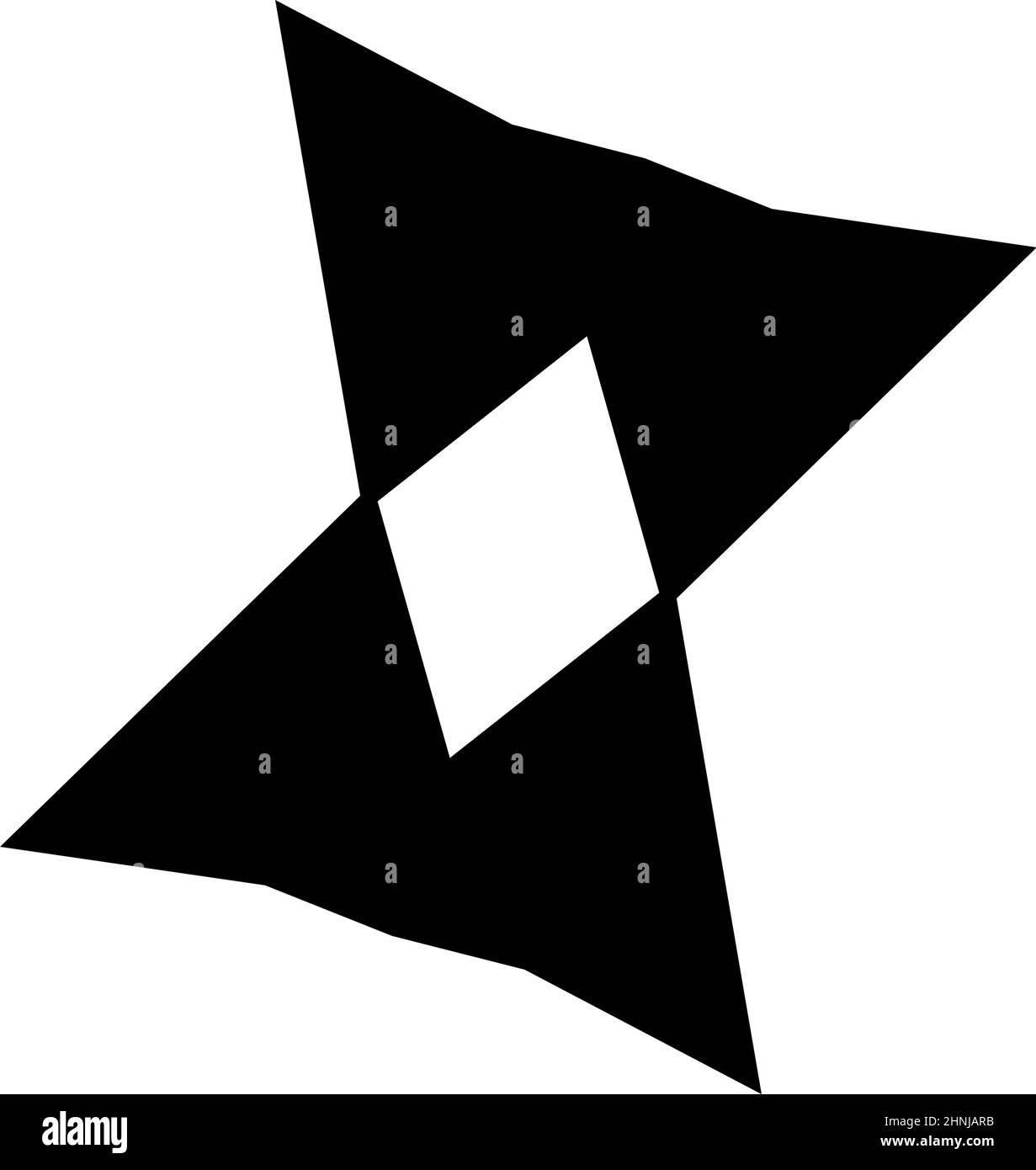 Simple abstract geometric form(s), shape(s). Random, angular vetor ...