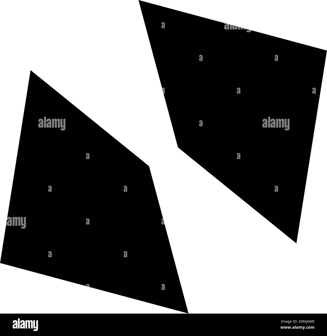 Simple abstract geometric form(s), shape(s). Random, angular vetor ...