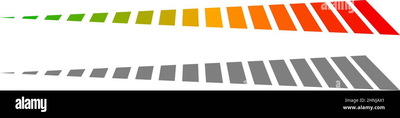 Level, progress bar, indicator. Low-high progression, guage, meter and ...