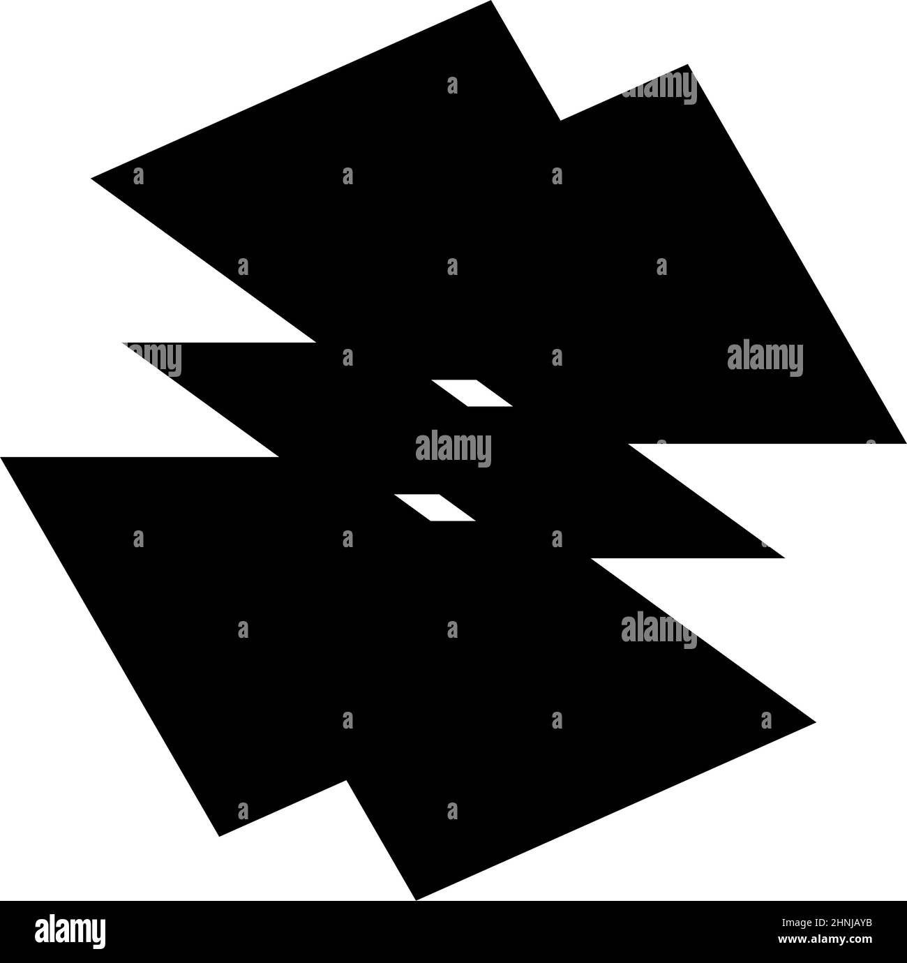 Simple abstract geometric form(s), shape(s). Random, angular vetor ...