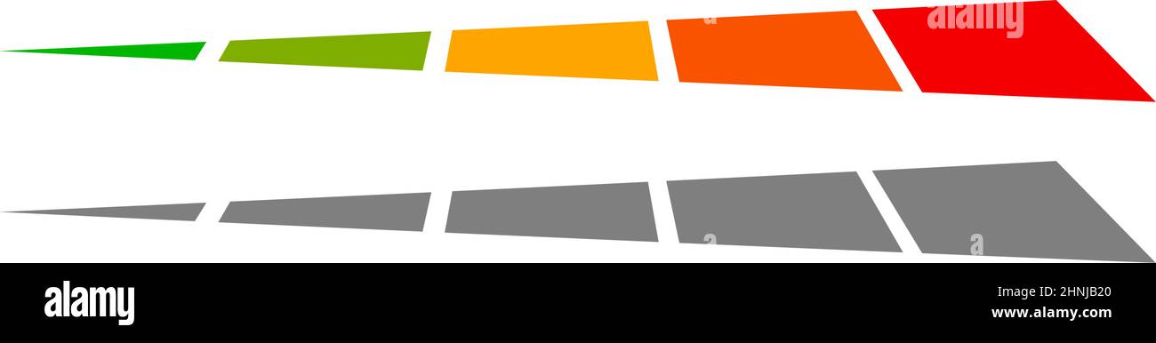 Level, progress bar, indicator. Low-high progression, guage, meter and ...