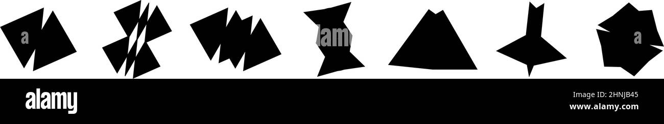Simple abstract geometric form(s), shape(s). Random, angular vetor ...