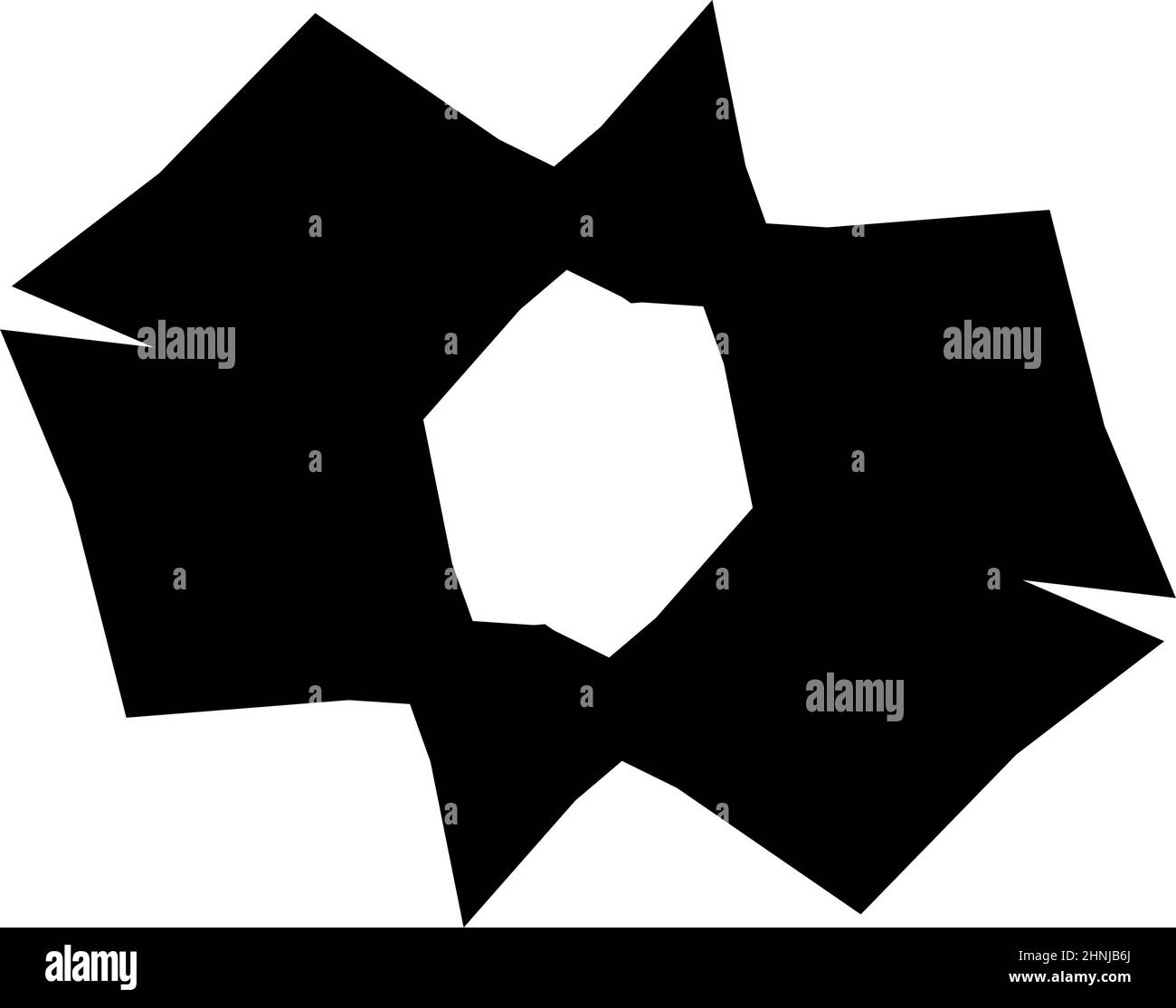 Simple abstract geometric form(s), shape(s). Random, angular vetor ...