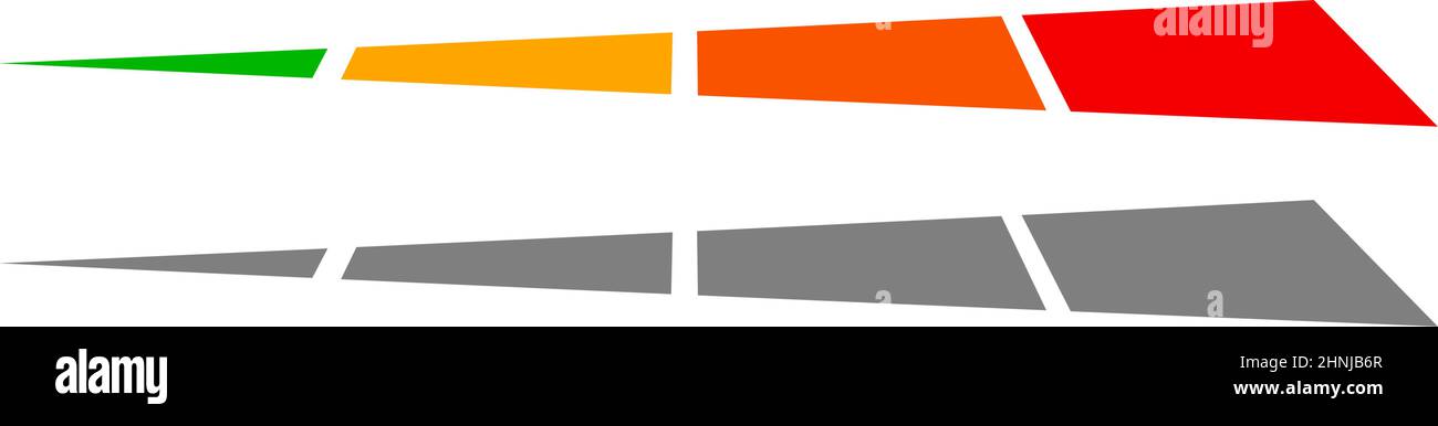 Level, progress bar, indicator. Low-high progression, guage, meter and ...