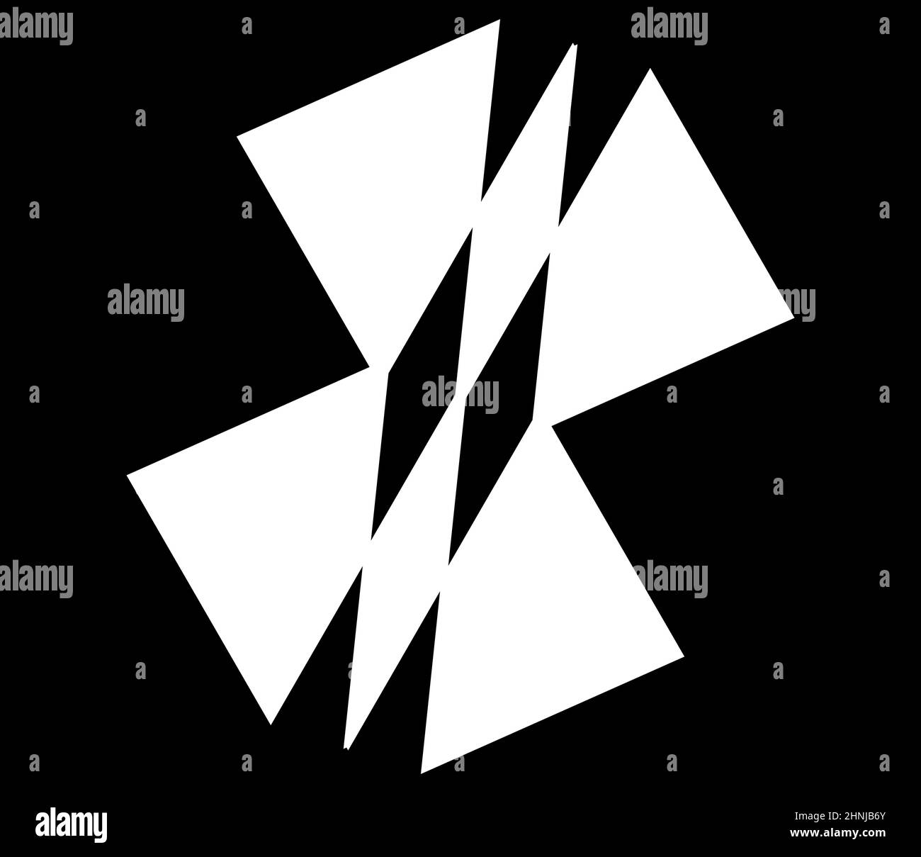 Simple abstract geometric form(s), shape(s). Random, angular vetor ...