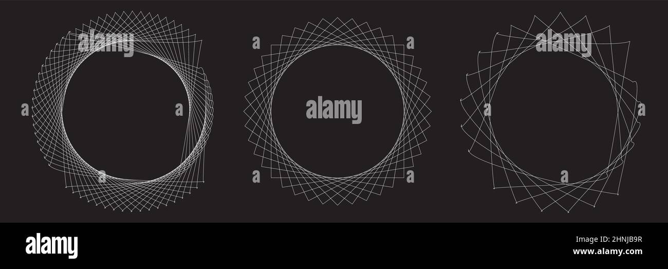 Geometric Circular abstract motif, icon, symbol. Radial, radiating ...