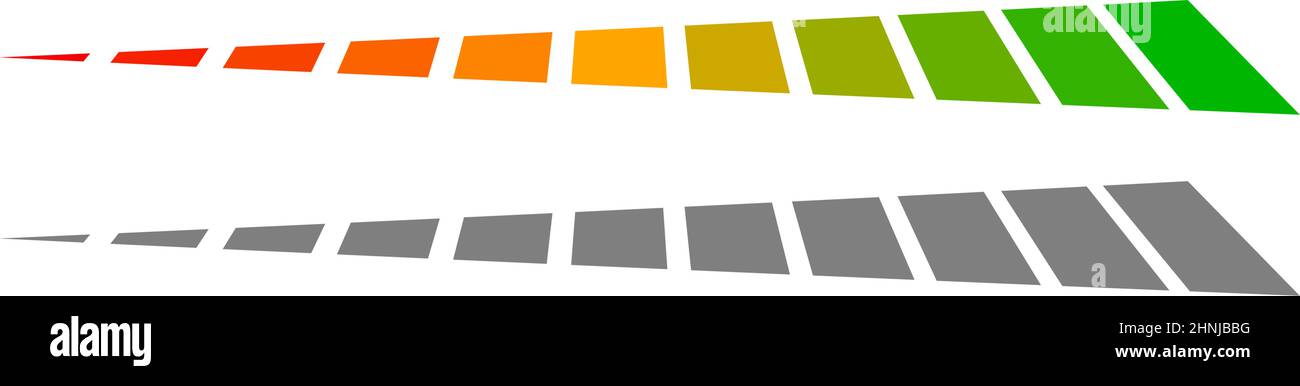 Level, progress bar, indicator. Low-high progression, guage, meter and ...