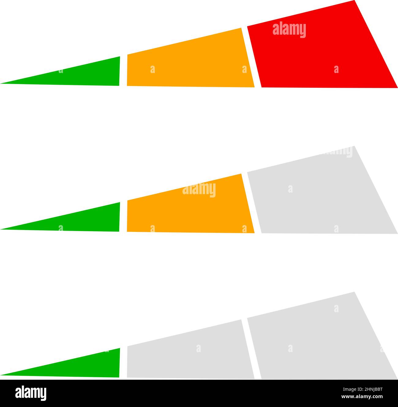 Level, progress bar, indicator. Low-high progression, guage, meter and ...