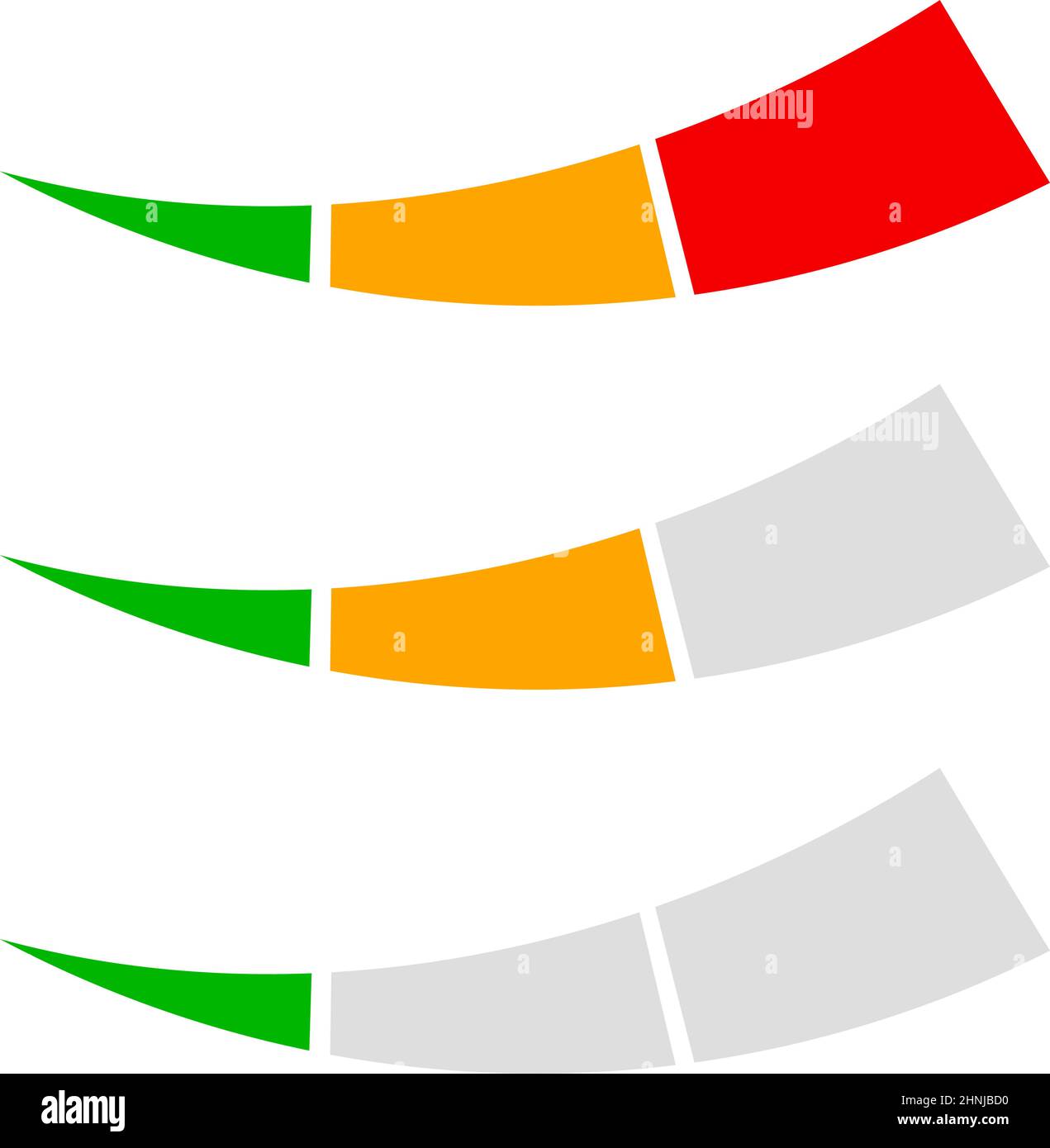 Level, progress bar, indicator. Low-high progression, guage, meter and ...